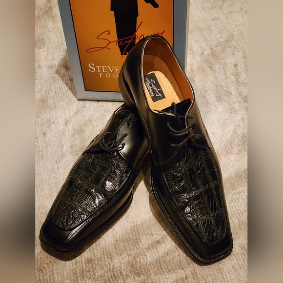 Steve Harvey | Shoes | Steve Harvey Leather Patchwork Crocodile ...